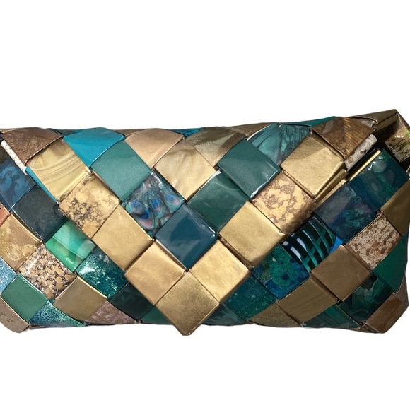 Okpta | Bags | Okpta 519426 Recycled Bags Vintage Style Clutch Bag ...